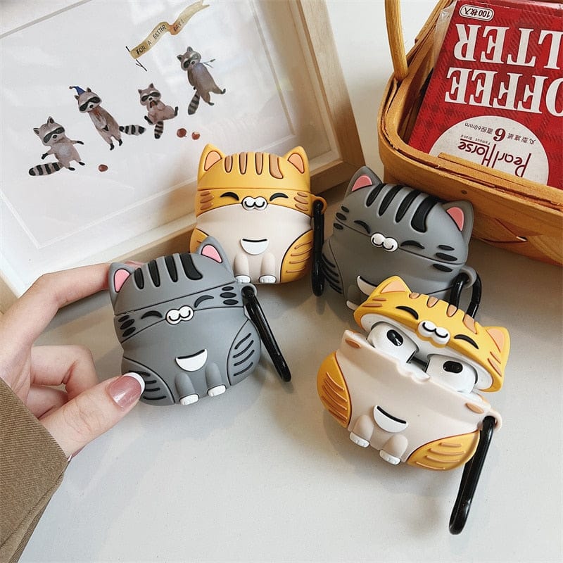 Cat Shaped AirPods Case | Cute Shockproof Silicone Cover – CatCurio Pet ...