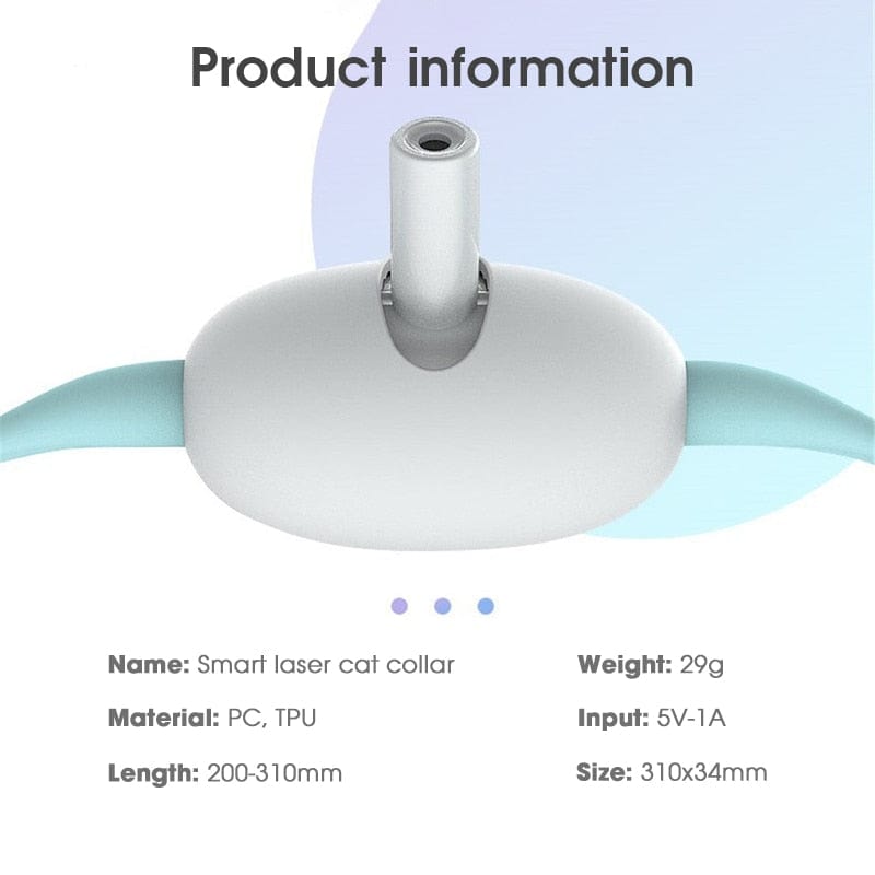 Hands-Free Cat Laser Collar Toy | USB Rechargeable Interactive Laser ...