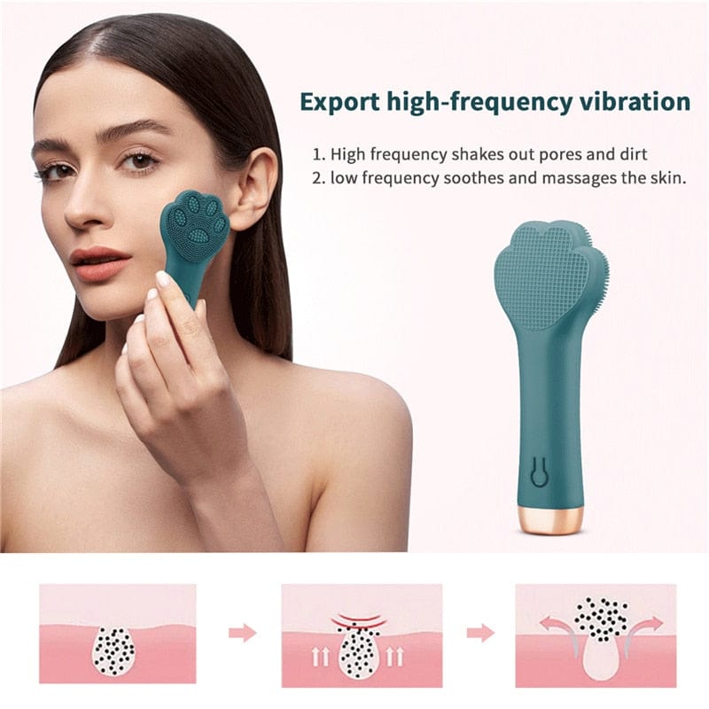 Electric Skincare Paw Cleansing Brush | Deep Facial Cleansing & Makeup ...