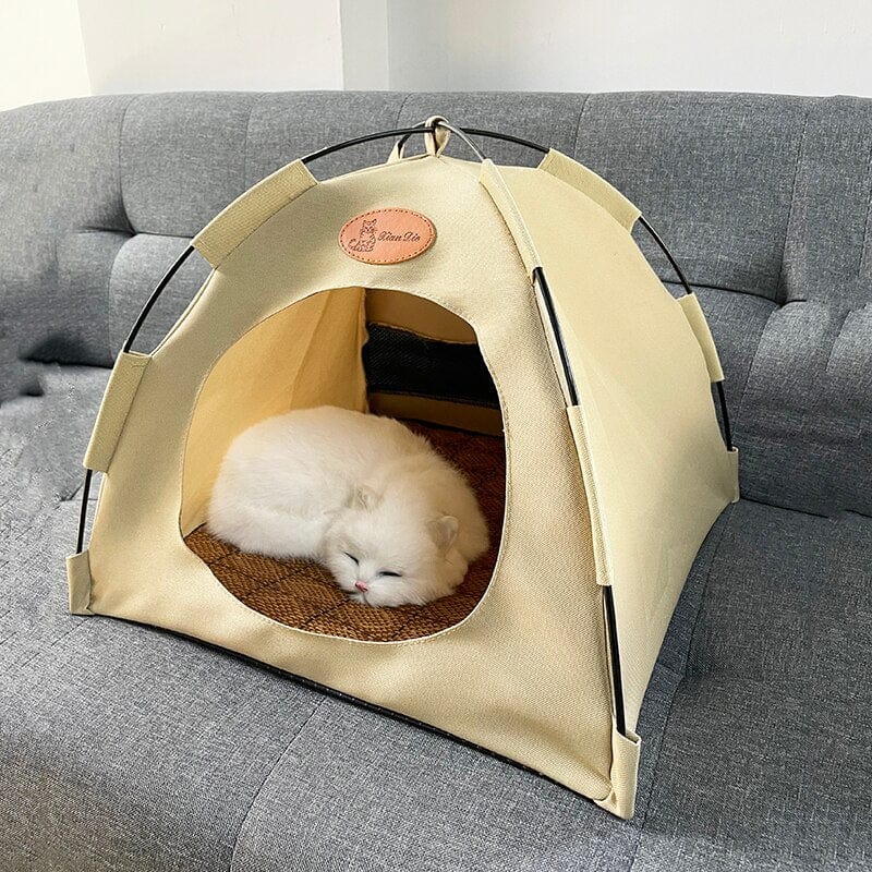 Canvas Waterproof Cat Tent | Indoor & Outdoor Pet Shelter – CatCurio ...