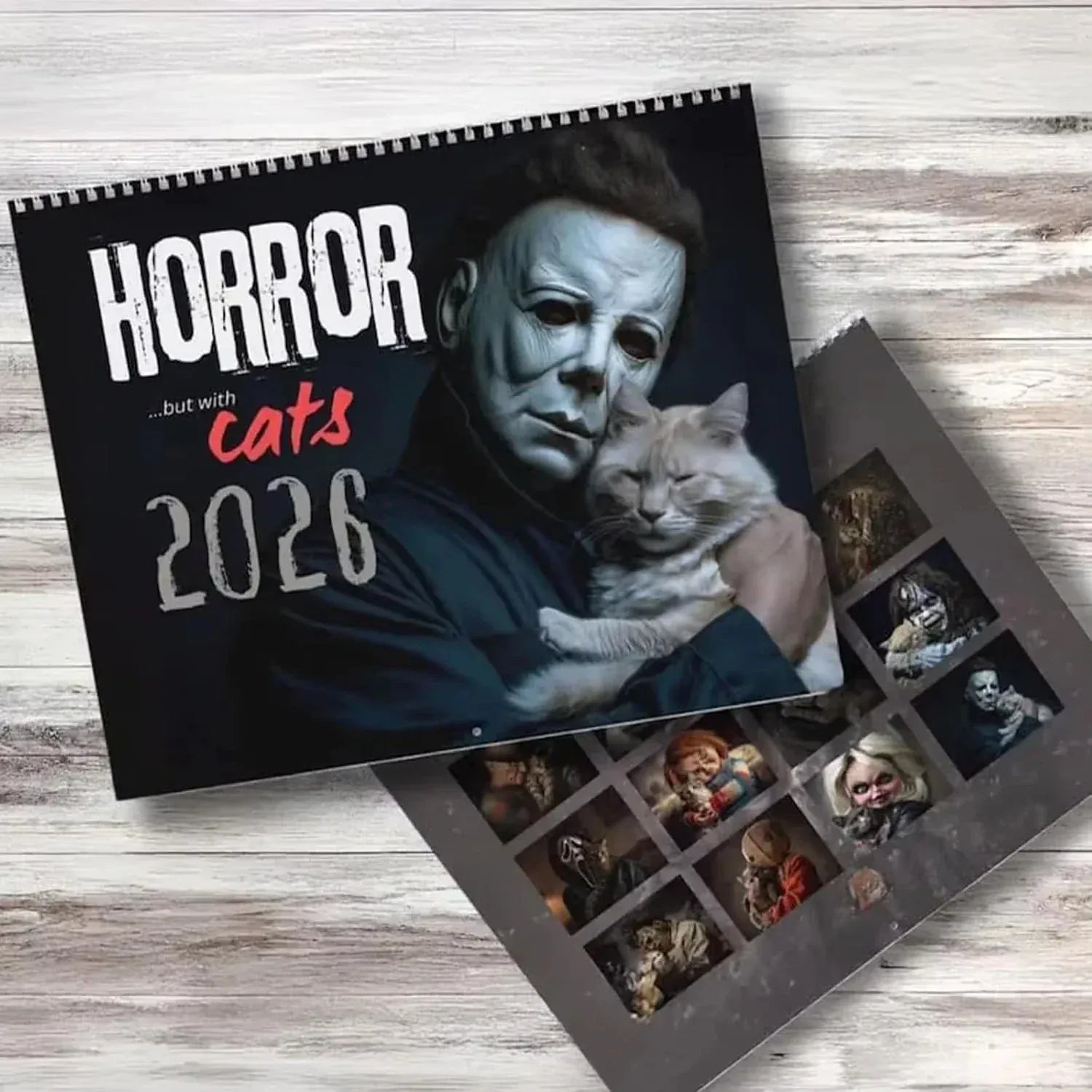 2026 Scary Horror Cat Calendar | Spooky Cat Wall Calendar – CatCurio ...
