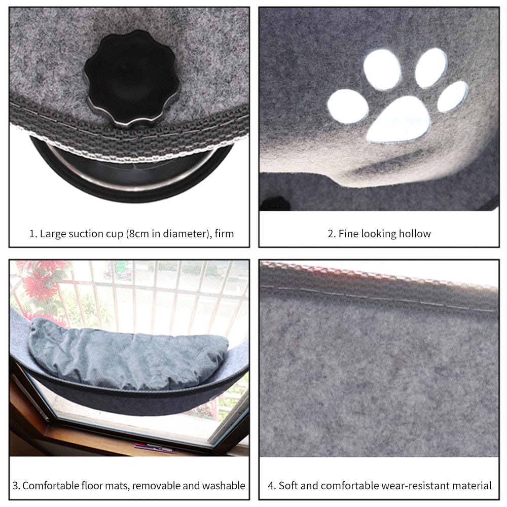 Cat Window Shelf Bed | Heavy-Duty 20KG Sunbathing Perch for Cats ...
