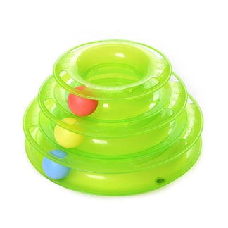 Interactive Triple Play Disc Cat Toy | Multi-Level Tower Toy – CatCurio ...