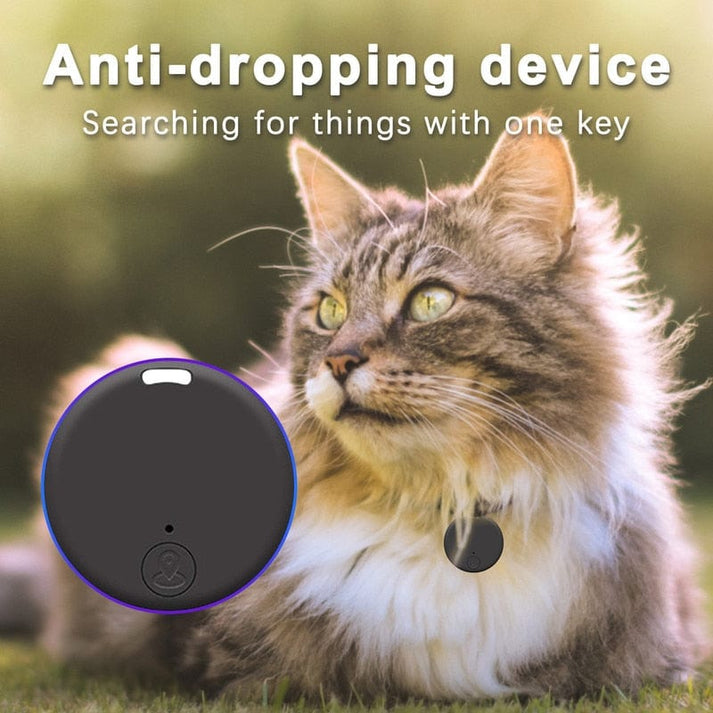 Mini Round Bluetooth Cat Tracker | Compact GPS Pet Locator with App ...