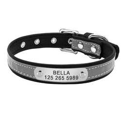 Personalized Engraved Designer Collar | Custom Name Leather Collars ...
